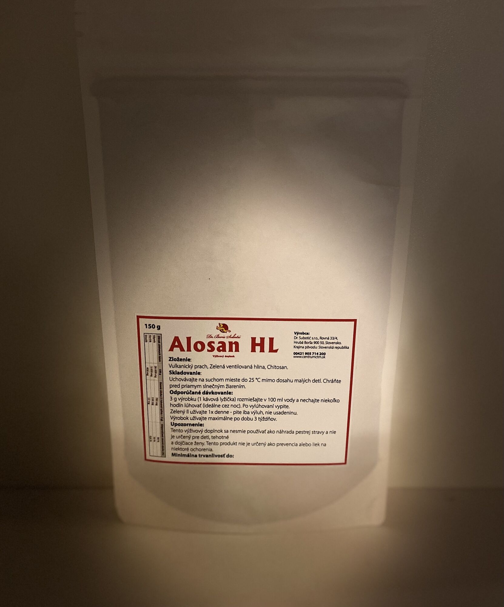 Alosan HL - zelená ventilovaná hlina a chitosan